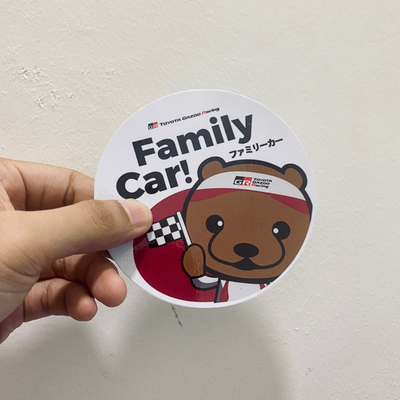 STICKER JDM Family Car Toyota kumakichi GAZOO RACING GR GRS TRD Toyota ...