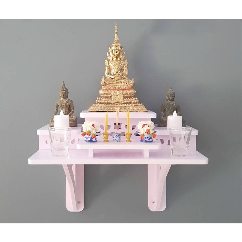T Thailand White Shelf Small Altar Table Amulet Table Buddha Statue God ...