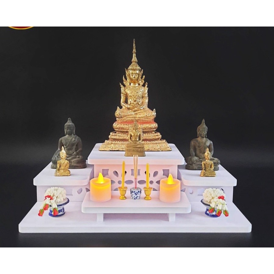 T Thailand White Shelf Small Altar Table Amulet Table Buddha Statue God ...