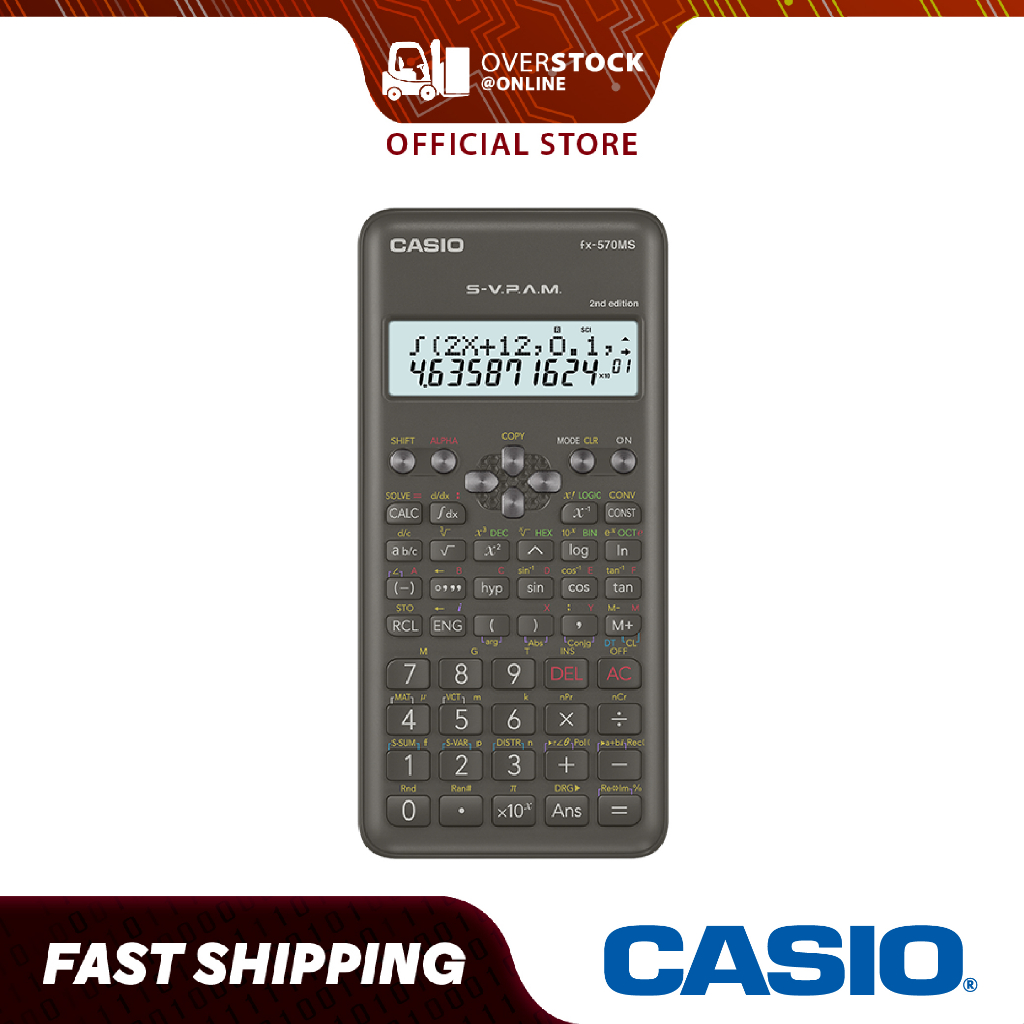 Casio FX-570MS 2nd Scientific Calculator High School Science Calculator ...