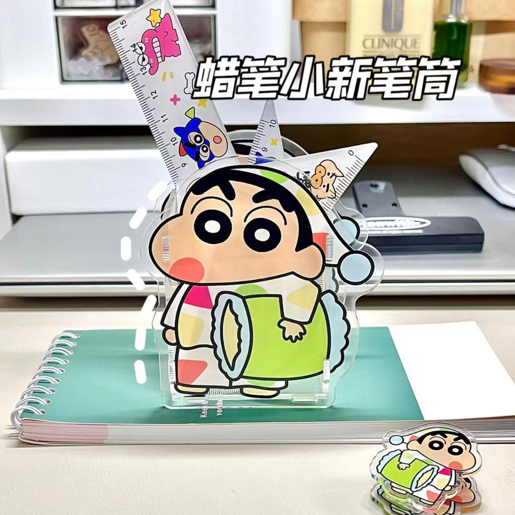 Crayon Shin Chan Cute Acrylic Pen Holder Style Minimalist Pen Storage ...
