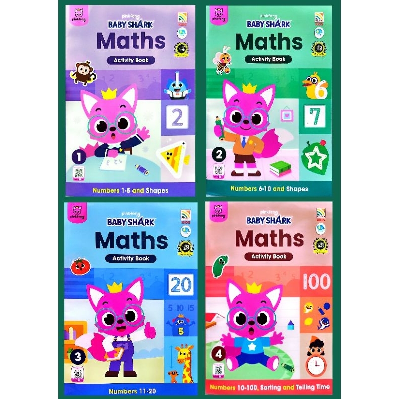 BUKU PRASEKOLAH - PINKFONG BABY SHARK MATHS ACTIVITY BOOK - PELANGI ...