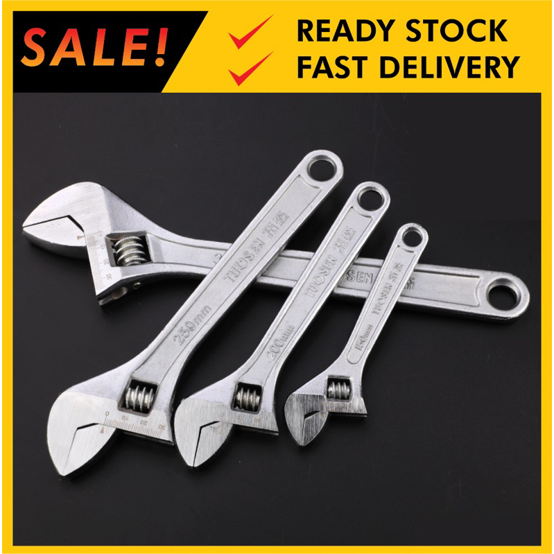 Tuosen Tools Heavy Duty Adjustable Spanner / Spannar Wrench Size 6” 8 ...