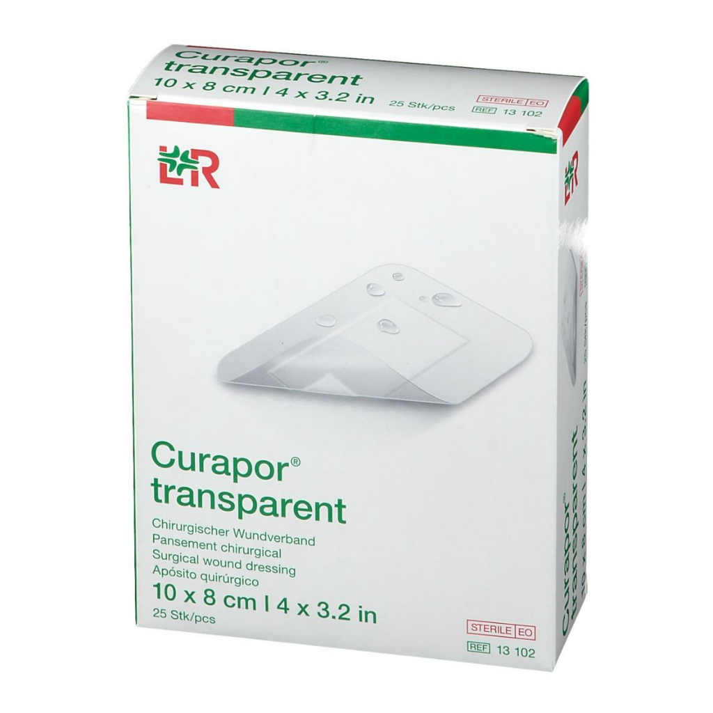 Lohmann & Rauscher Curapor Transparent Wound Dressing Sterile 10 x 8cm ...