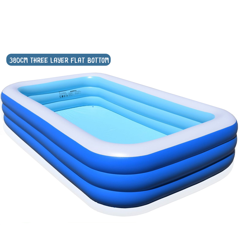 GOOGOO BIRD 380CM Square Inflatable Family Swimming Pool Fun Kids Pool ...