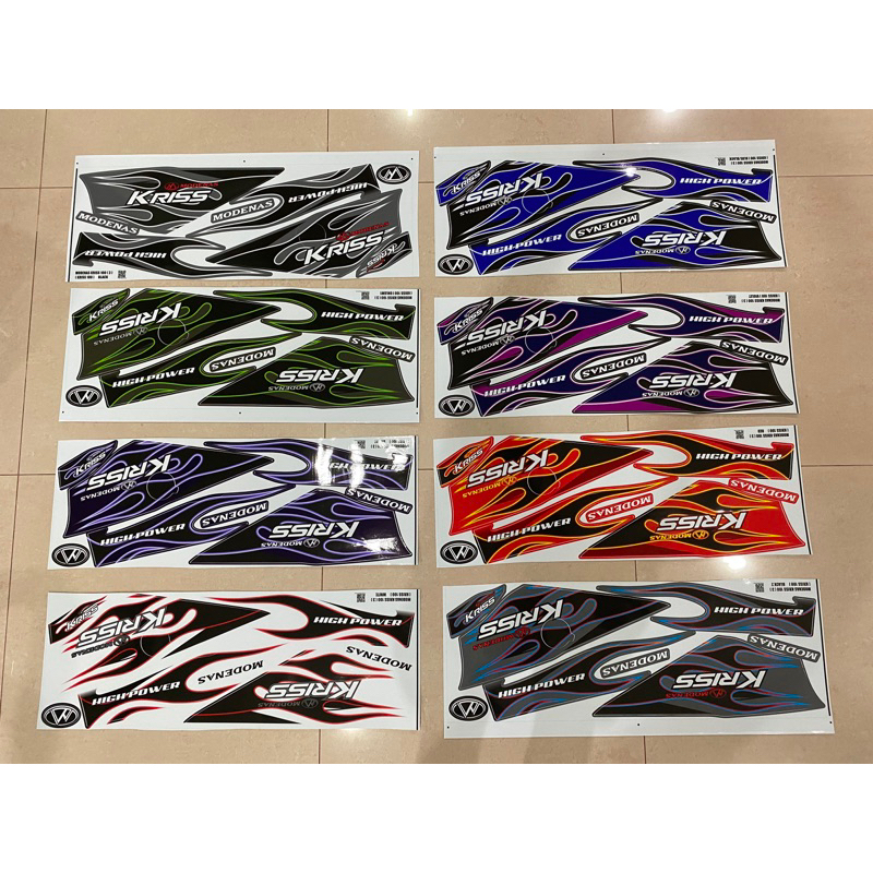 Modenas Kriss body sticker fire edition | Shopee Singapore