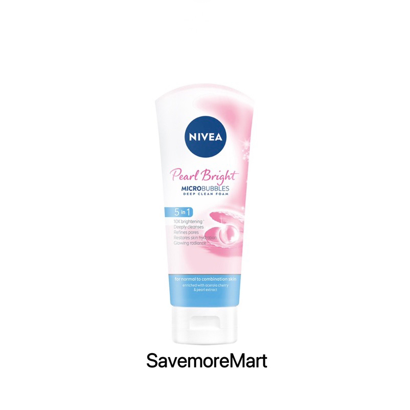 Nivea Pearl Bright Micro Bubbles Deep Clean Foam 100g | Shopee Singapore