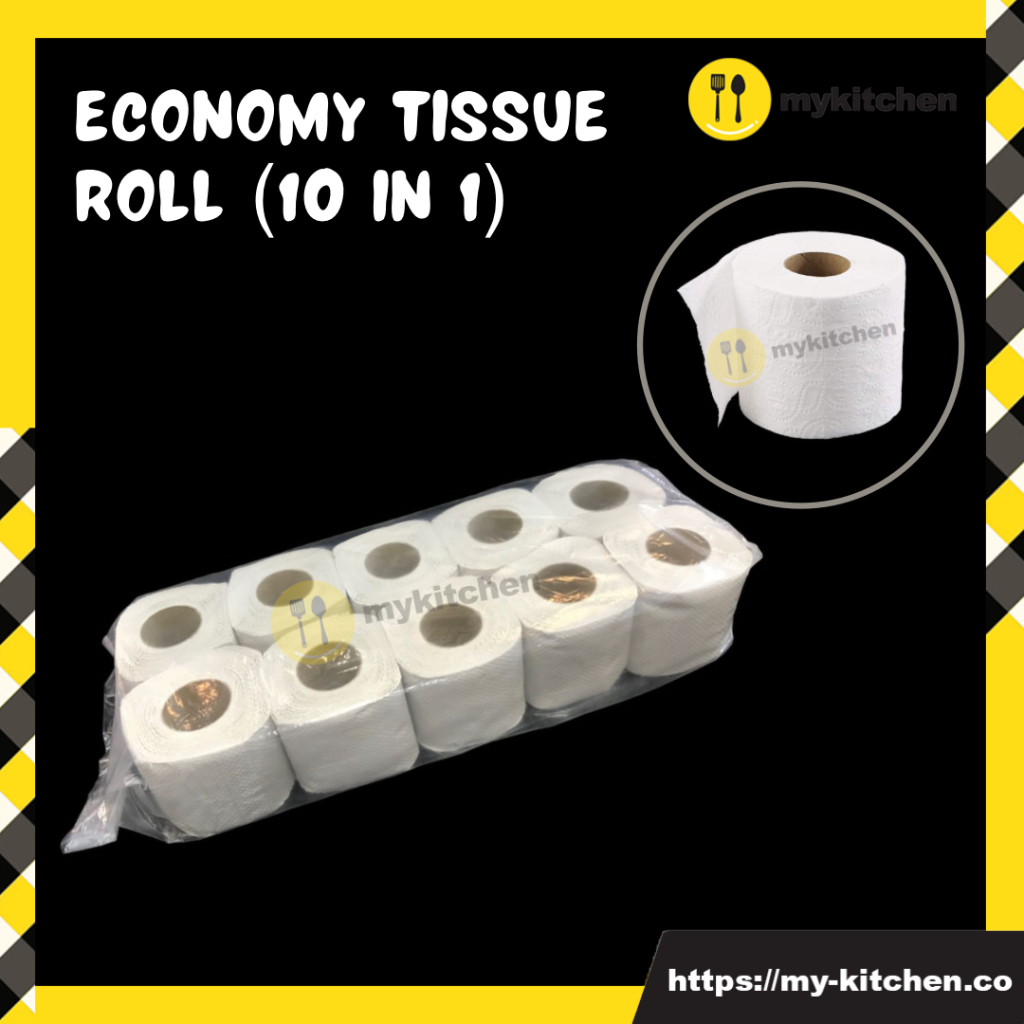 [MY KITCHEN] Economy Tissue Roll Pulp Paper Toilet Paper Roll Tisu ...