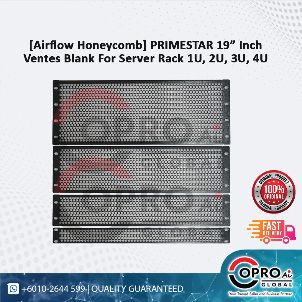 [AIRFLOW HONEYCOMB] PRIMESTAR 19"Inch Vented Blank Panel For Server ...