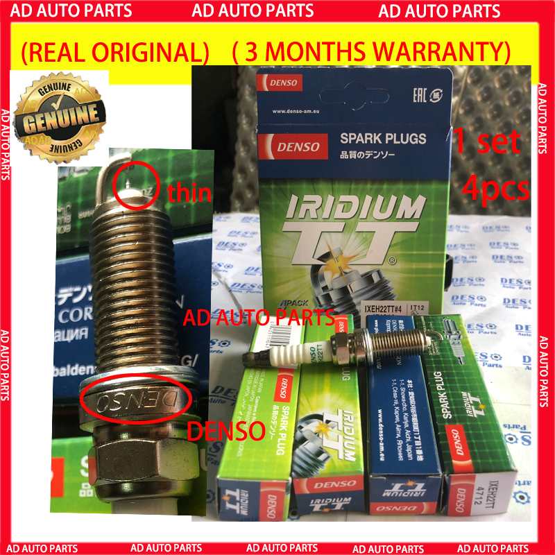DENSO Iridium Power IXEH22TT Spark Plug For Proton /Toyota/ Nissan ...
