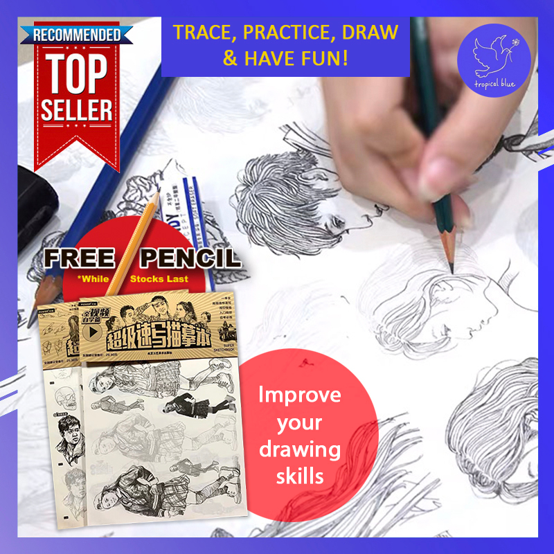 Tropical Blue An Art Beginner's Guide For Practice Drawing & Sketching ...