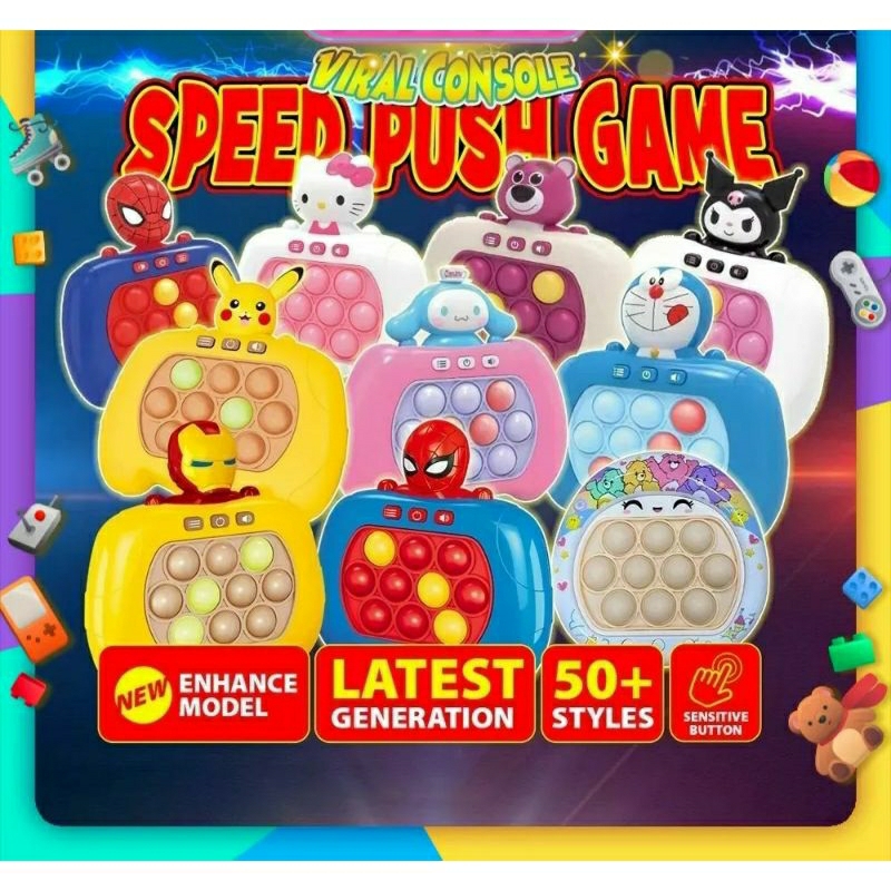 quick push pop it game console electronic speed push through pop it ...