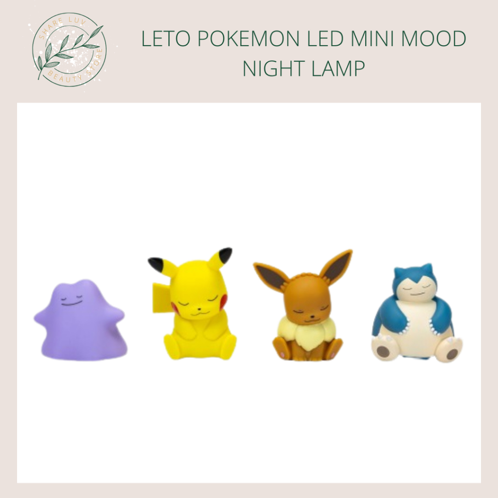 Leto Pokemon LED Mini Mood Night Lamp Pikachu / Ditto / Eevee / Snorlax ...