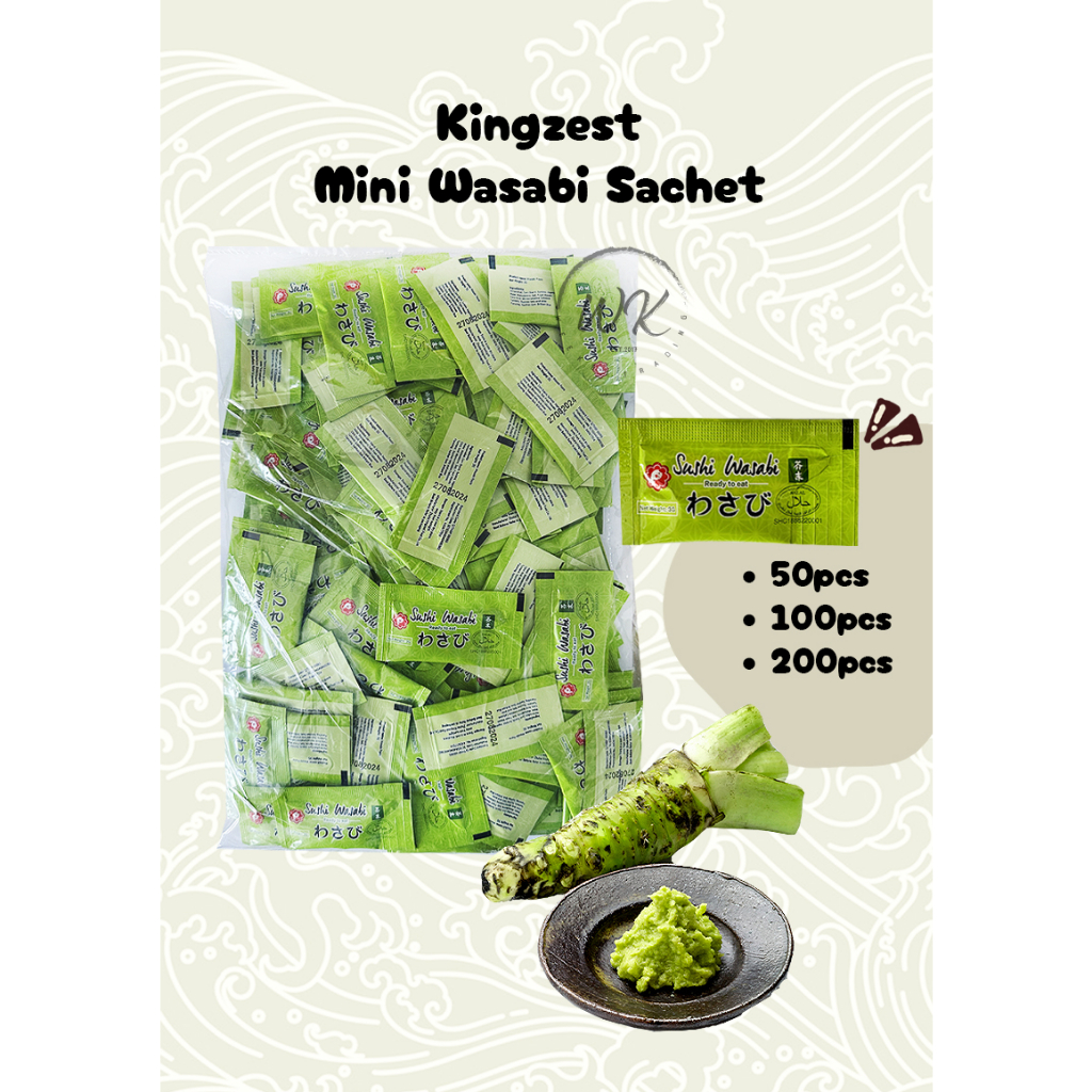 Kingzest mini wasabi sachet HALAL **New Packing 50pcs/100pcs/200pcs ...