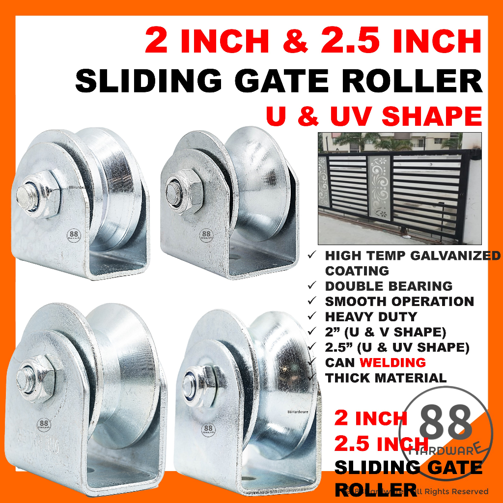 【TEBAL】2" / 2.5" gate roller / roda pagar besi / sliding gate roller ...