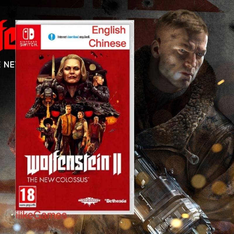 Eng/Chi Nintendo Switch NS Wolfenstein 2: The New Colossus switch 重返德军总部2 新巨像 | Shopee Singapore