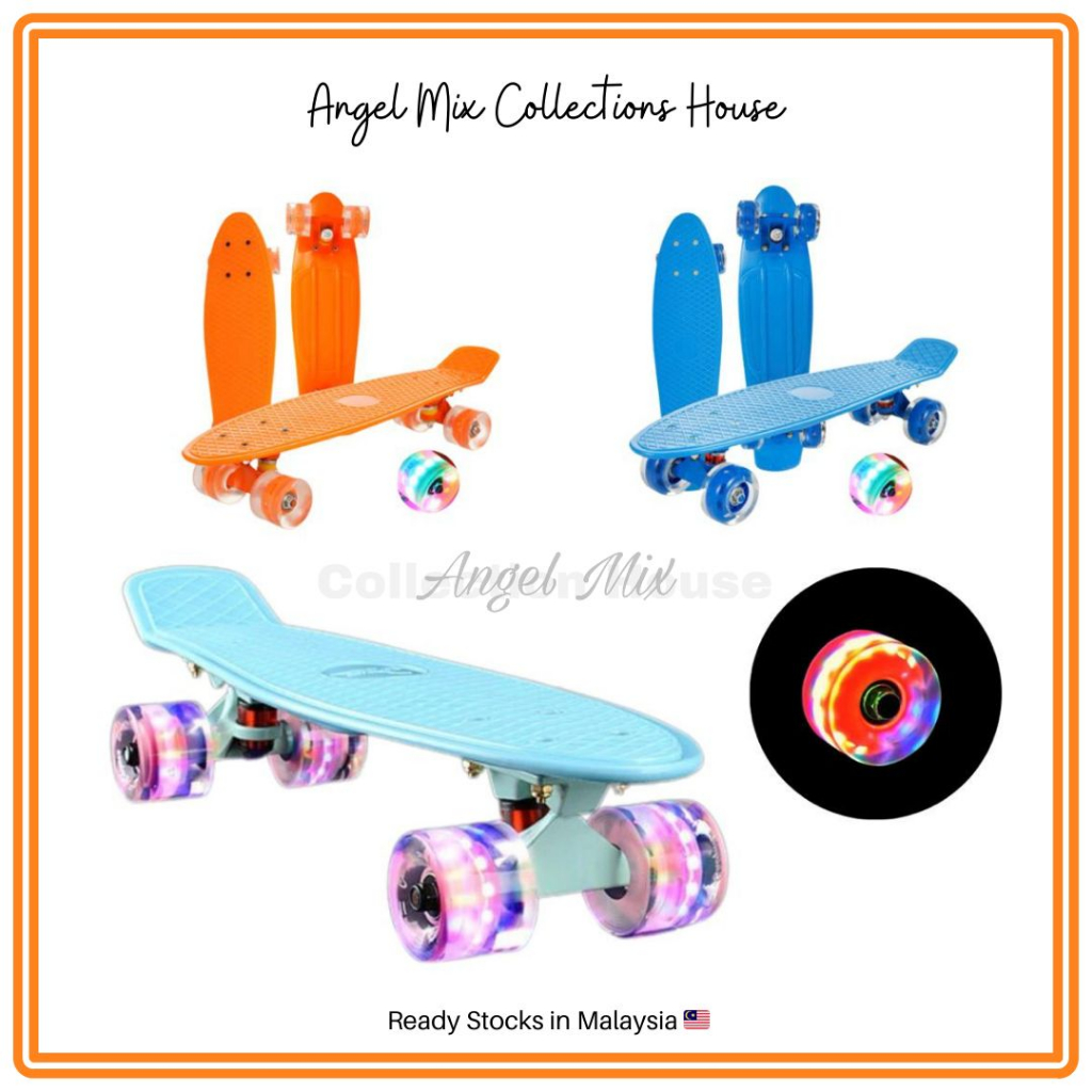 Penny Banana Board Skateboard 22 inch PU Wheel with Light Kid Adult ...