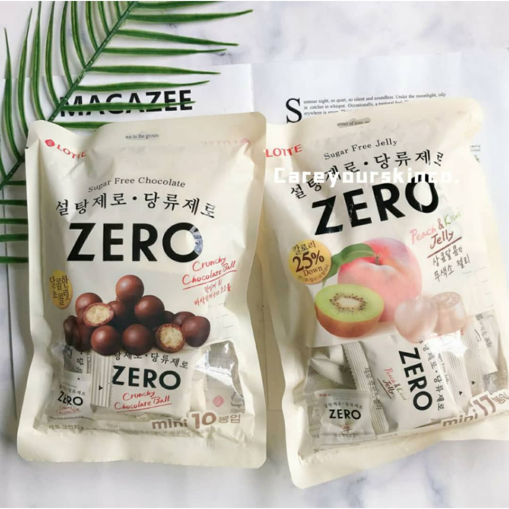 !Lotte Zero Sugar Fruit Jelly Mini pack 1 mini pack / Crunchy Chocolate ...