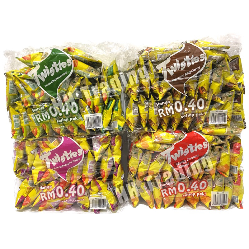13g x 24’s TWISTIES CORN SNACKS (BBQ CURRY / CHICKEN / CHEESE / TOMATO ...