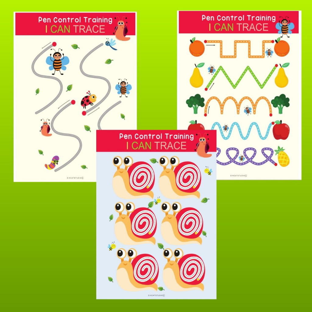 [Laminated] TRACING LINE (KOD LTR-B) busy book & quiet book for kid ...