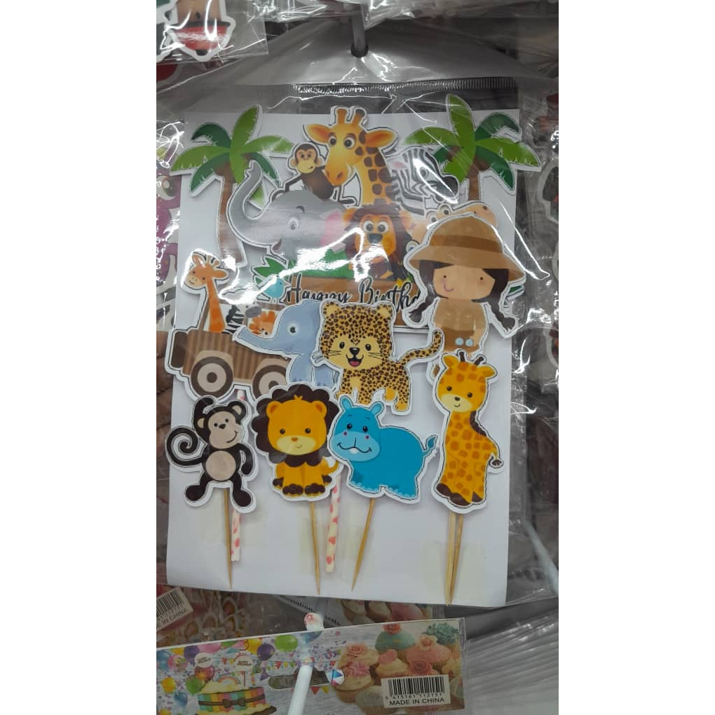 SAFARI/ANIMAL CAKE TOPPER SET | Shopee Singapore
