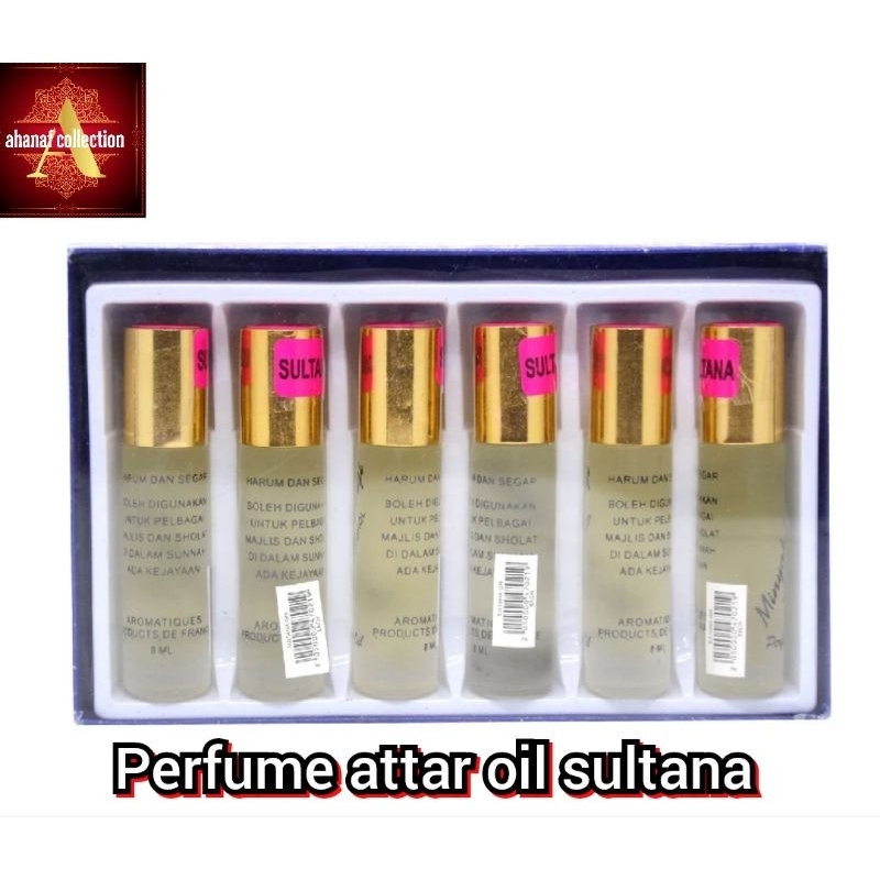 perfume attar oil sultana 1box=6pcs (6×8ml) | Shopee Singapore