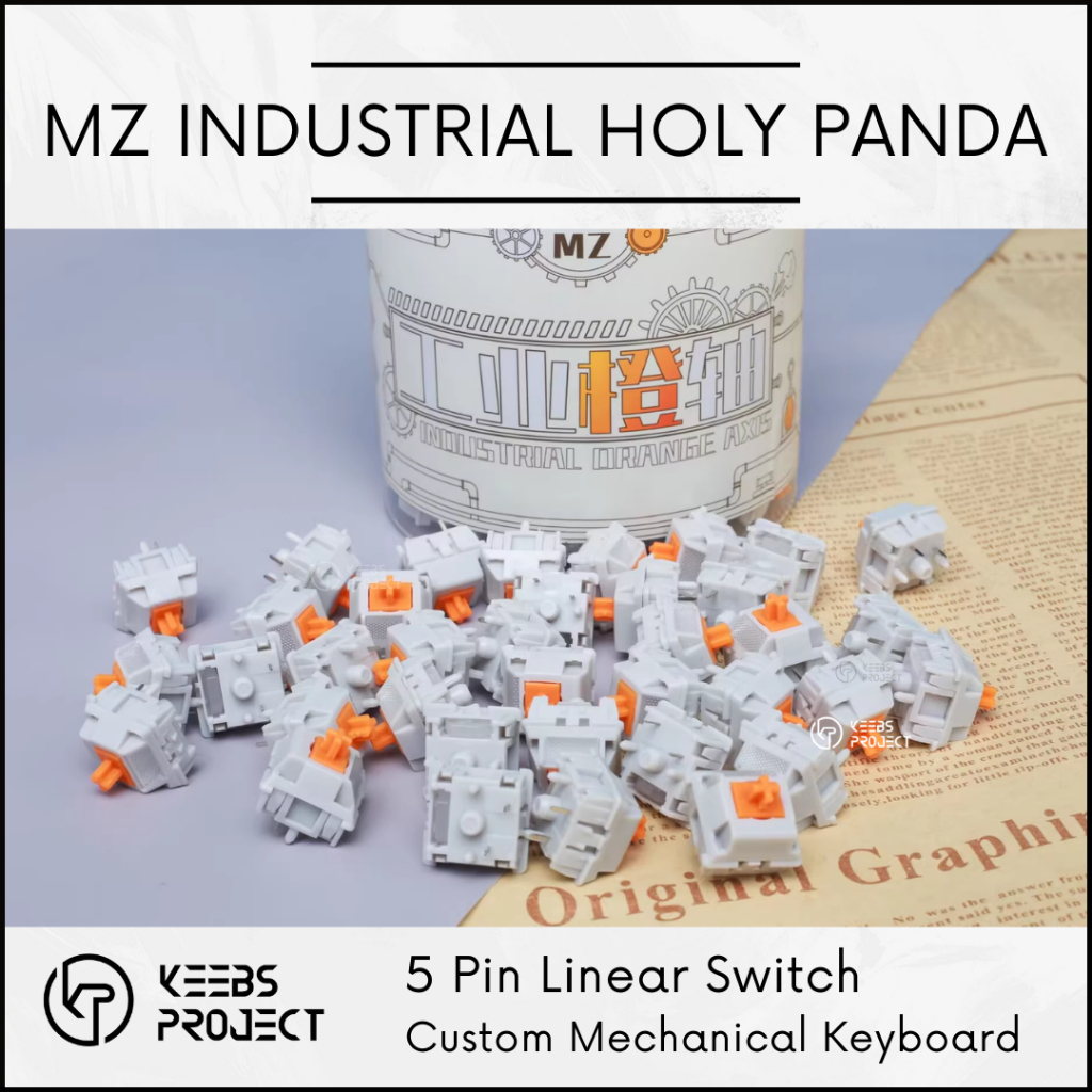 MZ Studio Industrial Orange Axis Holy Panda 5 pins Tactile Switch for ...