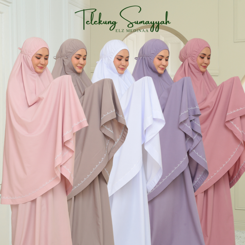 Telekung COTTON Telekung SUMAYYAH Adult Prayer Cloth Free Size [ADD ON ...