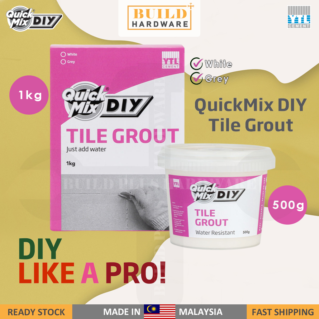 YTL QuickMix DIY Tile Grout Paste 500g / Premix 1kg (Just add water ...