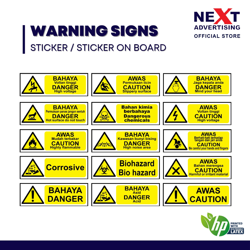 Safety Warning Sign | Industrial/Factory Signage | Shopee Singapore