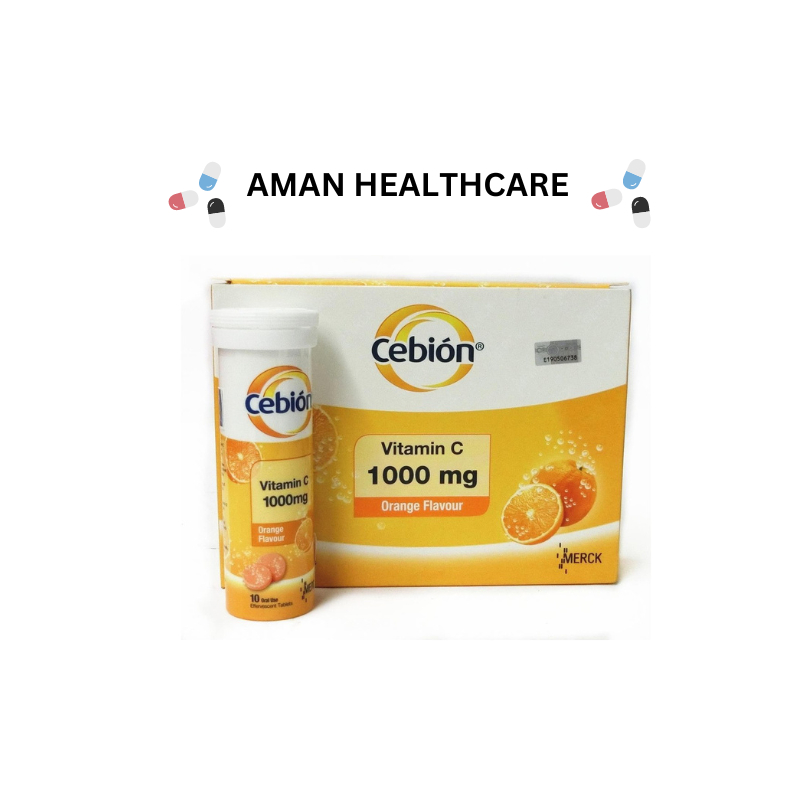 CEBION VITAMIN C 1000MG EFFERVESCENT TABLET ( 10's/ 4 x 10's ) ORANGE FLAVOUR (EXP:04/24 ...