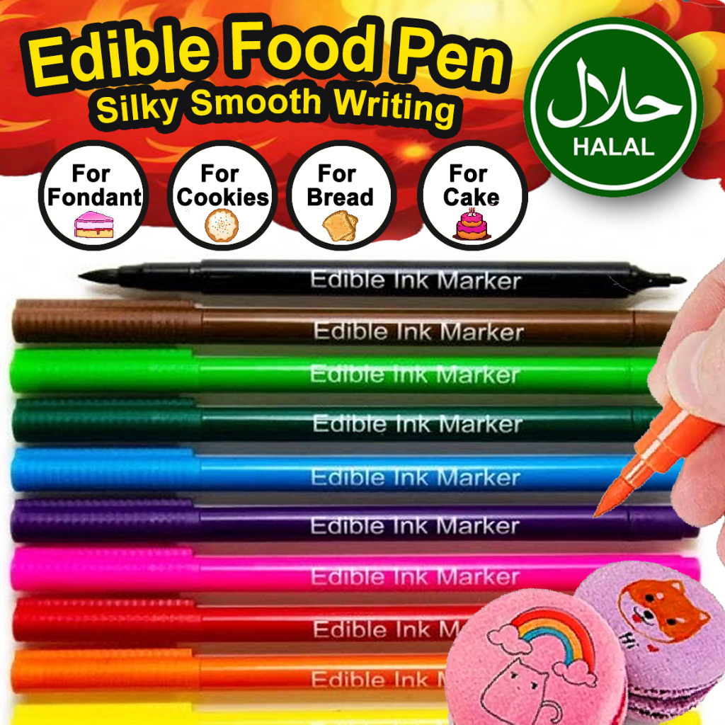 Halal Certified Food Grade Edible Marker Pen Cake Pen Baking Pen Cake ...
