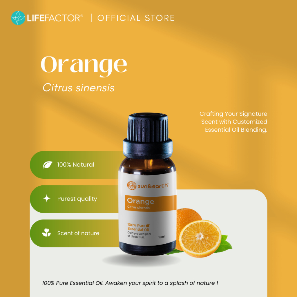 Sun & Earth Orange Pure Essential Oil (15ml) | Shopee Singapore