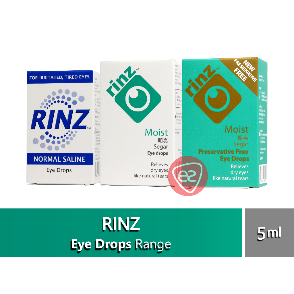 Rinz Eye Drops 5ml ( Rinz Normal Saline Eye Drops / Rinz Moist Eye ...