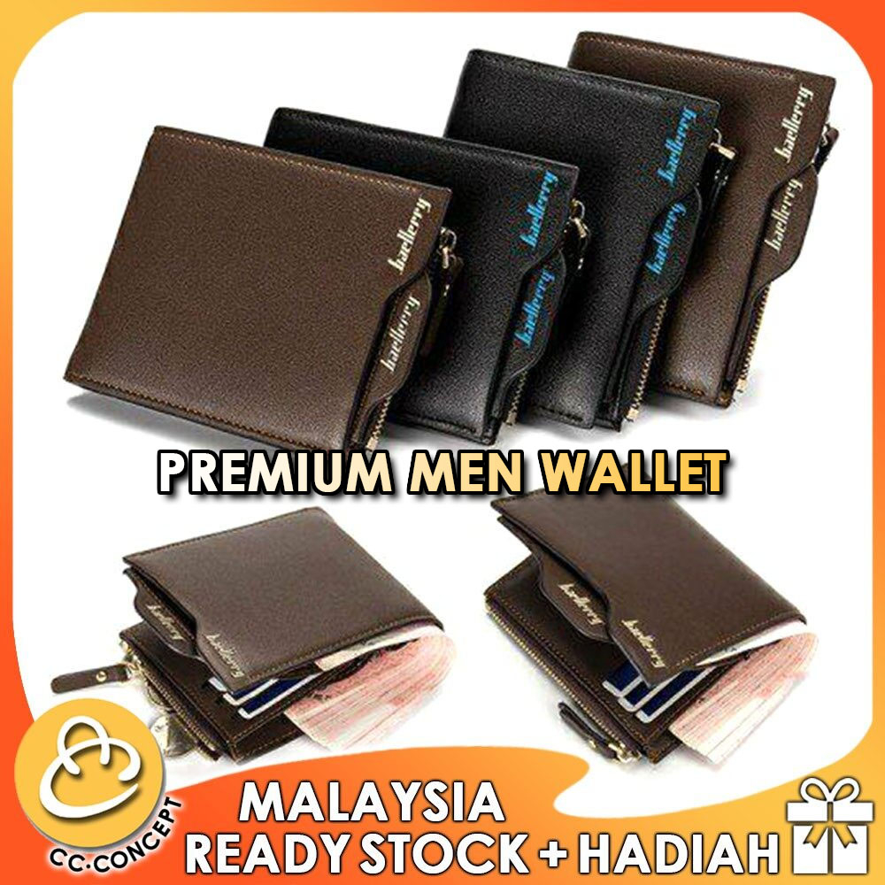 CC CONCEPT Baellerry Men Short Wallet Fashion Smart Zip Bifold Wallet ...