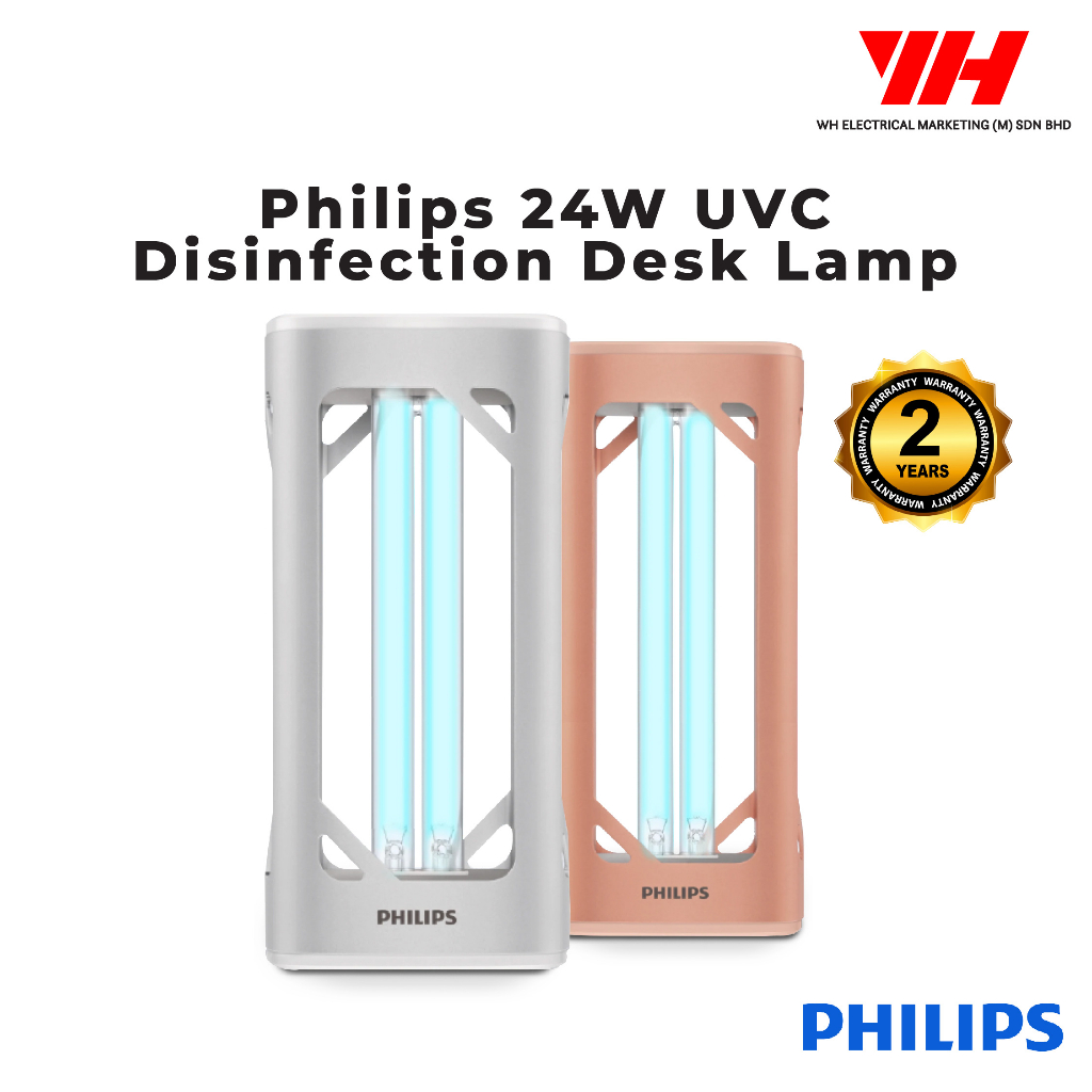 PHILIPS 24W UVC Disinfection Desk Lamp (Champagne / Silver) | Shopee Singapore