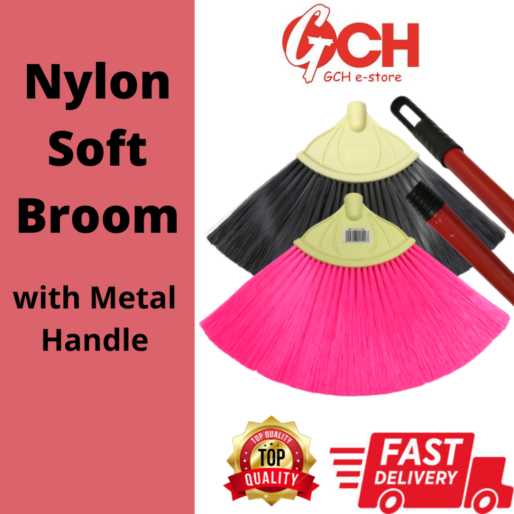 Nylon Soft Broom With Handle/ Plastic Soft Broom / Broom Sweeper ...