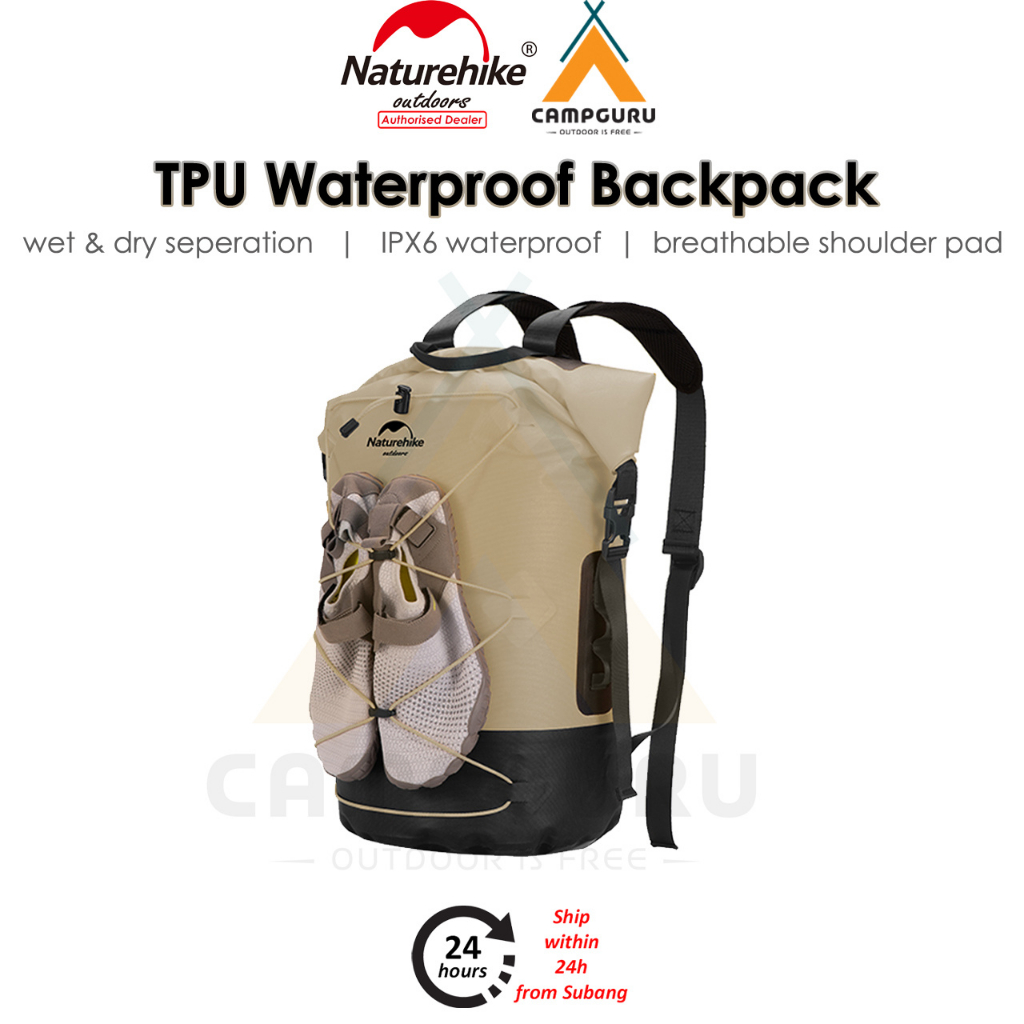 Naturehike 20L/30L/40L TPU Waterproof Backpack IPX6 Wet Dry Separation ...