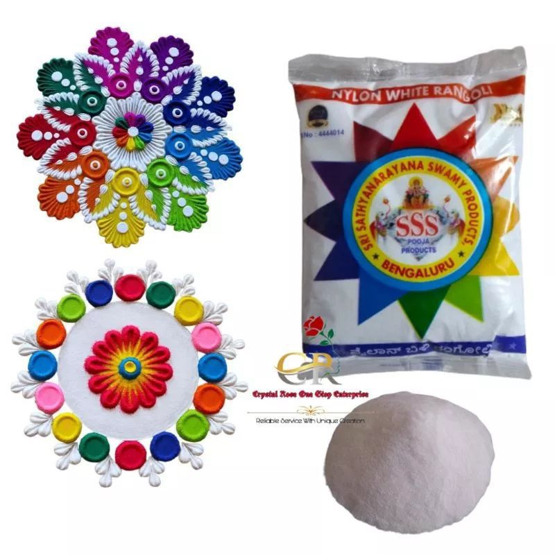 White Rangoli Kolam Nylon Sand Powder | Shopee Singapore