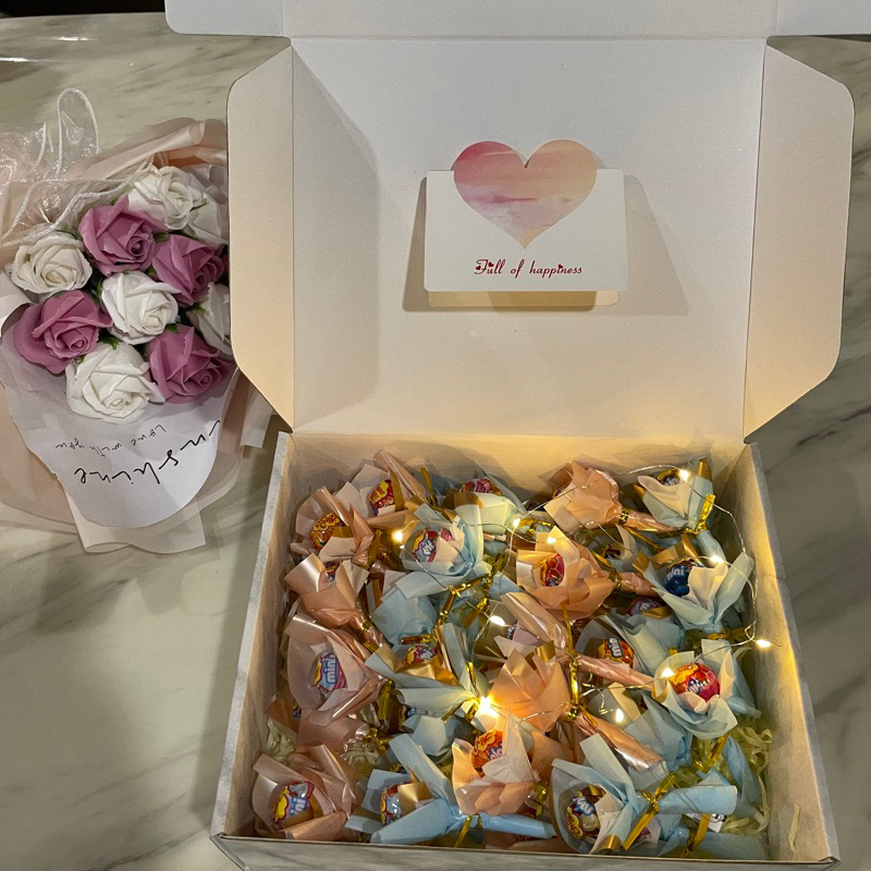 Mini Chupa Chups Lollipop Bouquet Premium Box 50/20/15/8 pieces Large ...