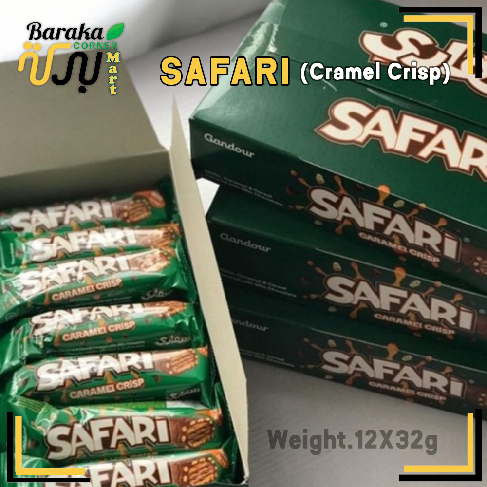 Coklat Safari Chocolate | ( Cramel Crisp ) Imported Saudi New | Pack ...