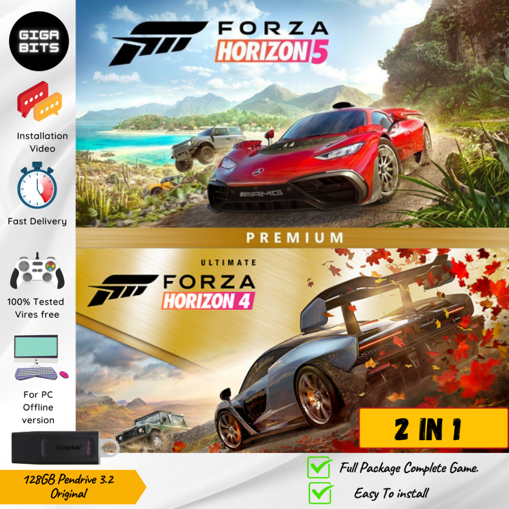 Forza horizon 5 premium edition PC and Forza horizon 4 ultimate PC Game ...