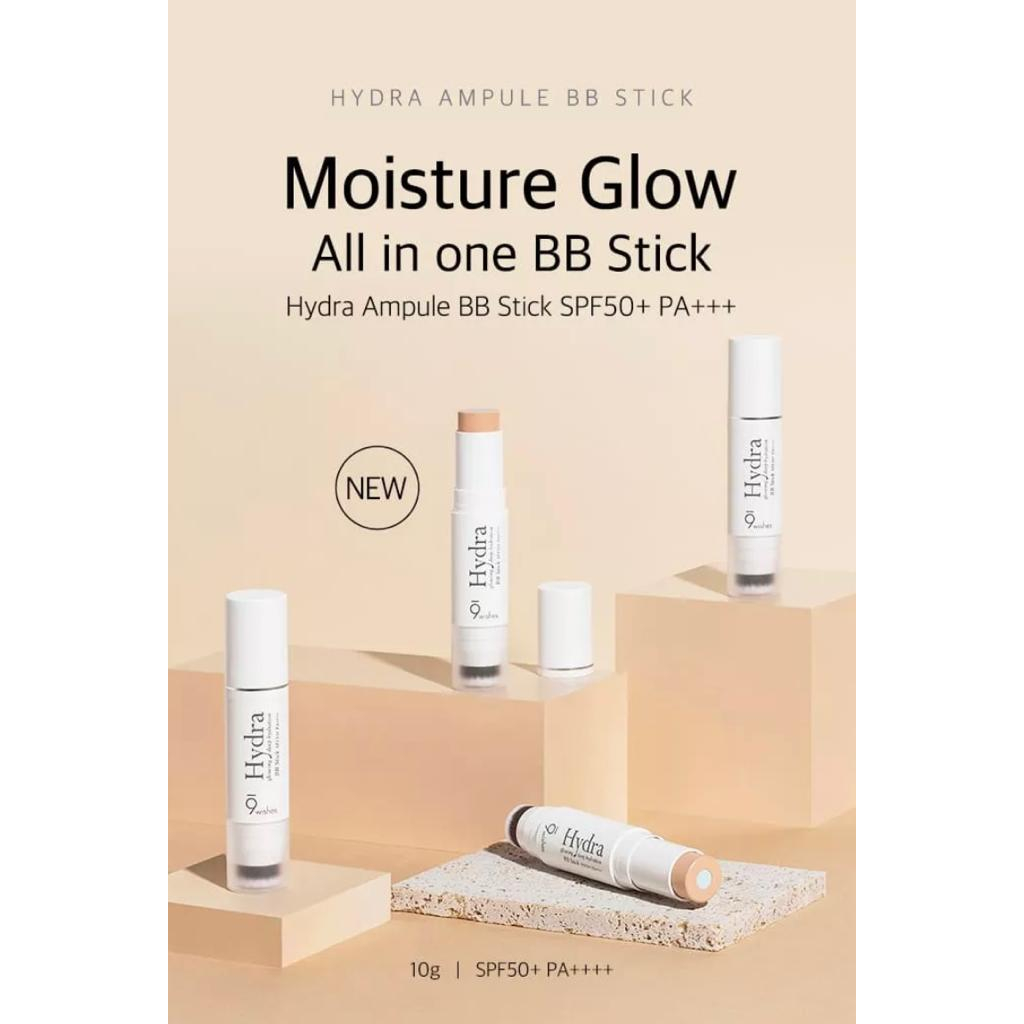from Korea 9wishes Hydra Ampule BB Stick SPF50+ PA+++ | Shopee Singapore
