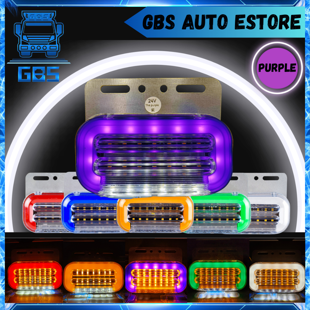 GBS Truck Lori LED Side Lamp LED Lori Lorry 12V 24V Double Colorful ...