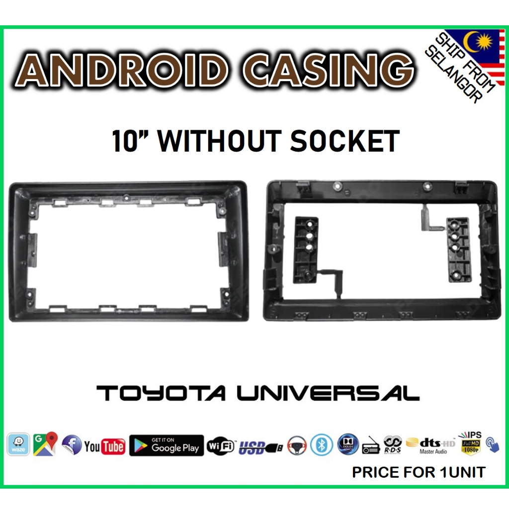 Car Audio Big Screen Frame Adapter For Toyota Universal 10" Inch ...