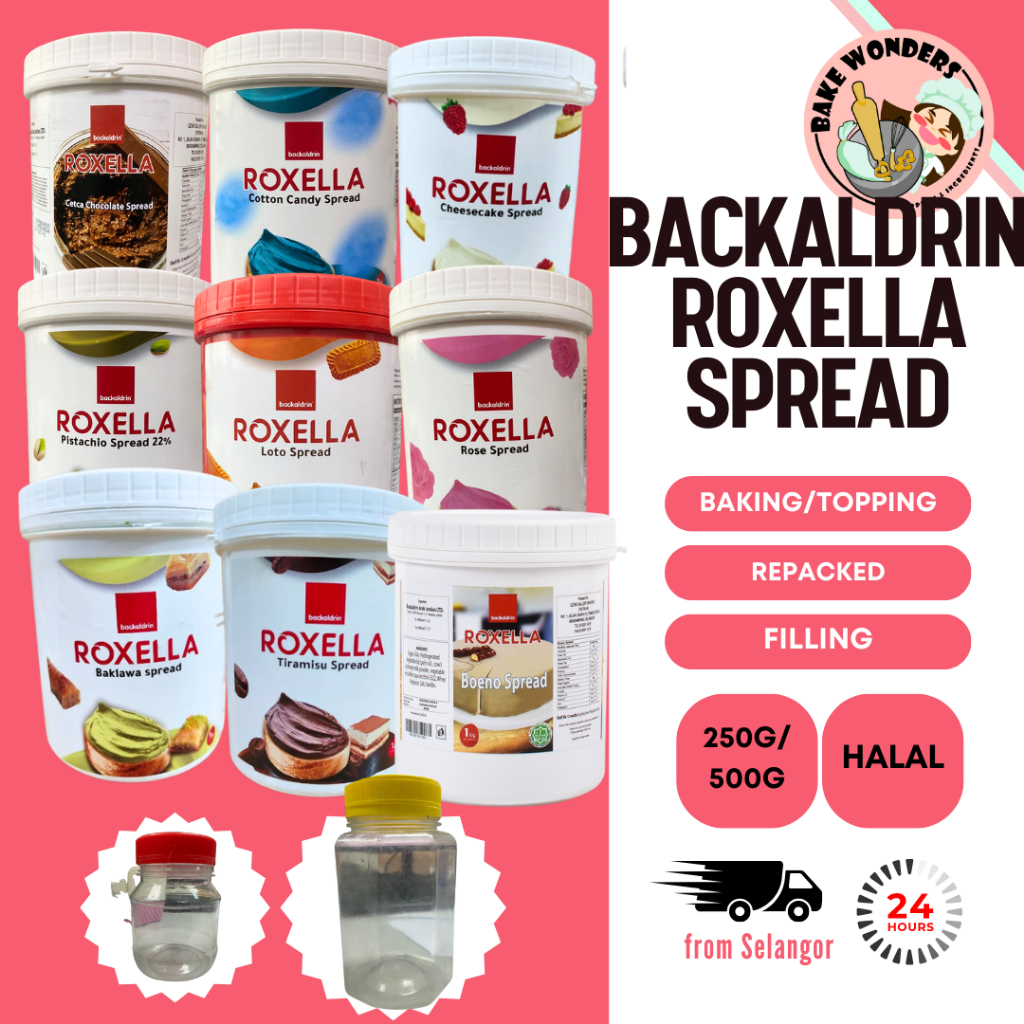 Repacked(250g/500g) Backaldrin Roxella Spread/Boeno/Cetca choc/Loto/Cheese/Pistachio/Cotton ...