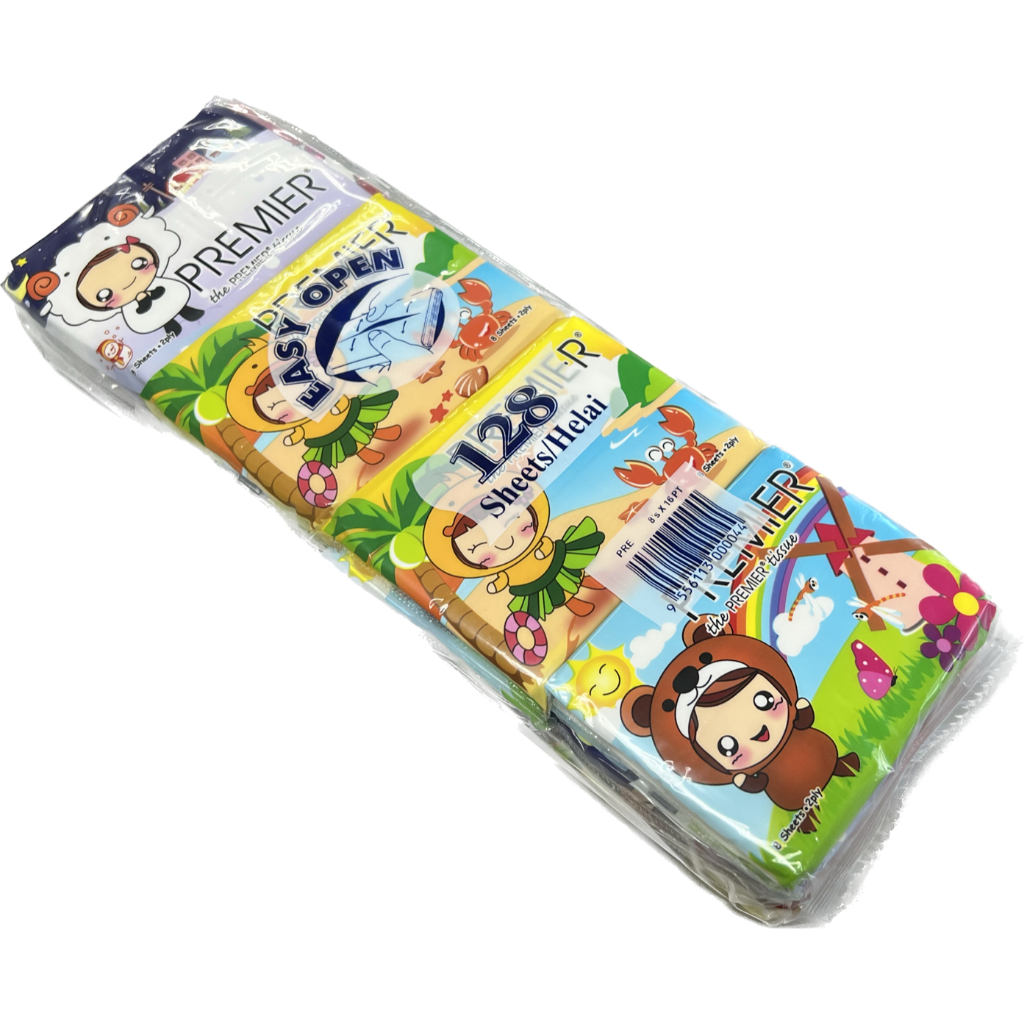Premier Pocket Tissue 2-ply (8 sheets x 16 packs) | Shopee Singapore