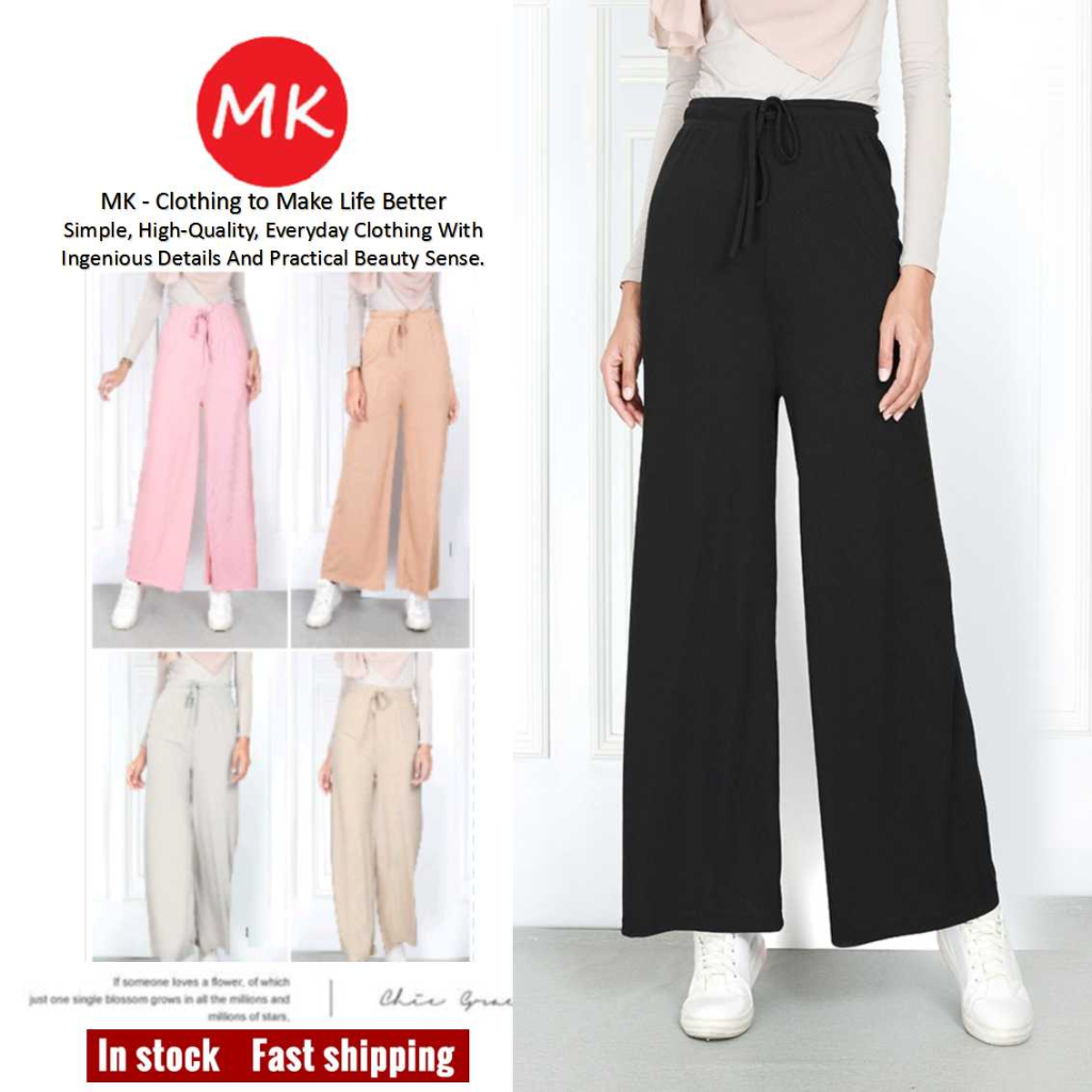 Baju Raya 2024 MK Straight Cut Pants Women Korean Style Casual High ...