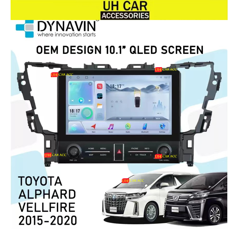 Dynavin Toyota Alphard Vellfire AGH30 OEM Android Screen (10.1 ...