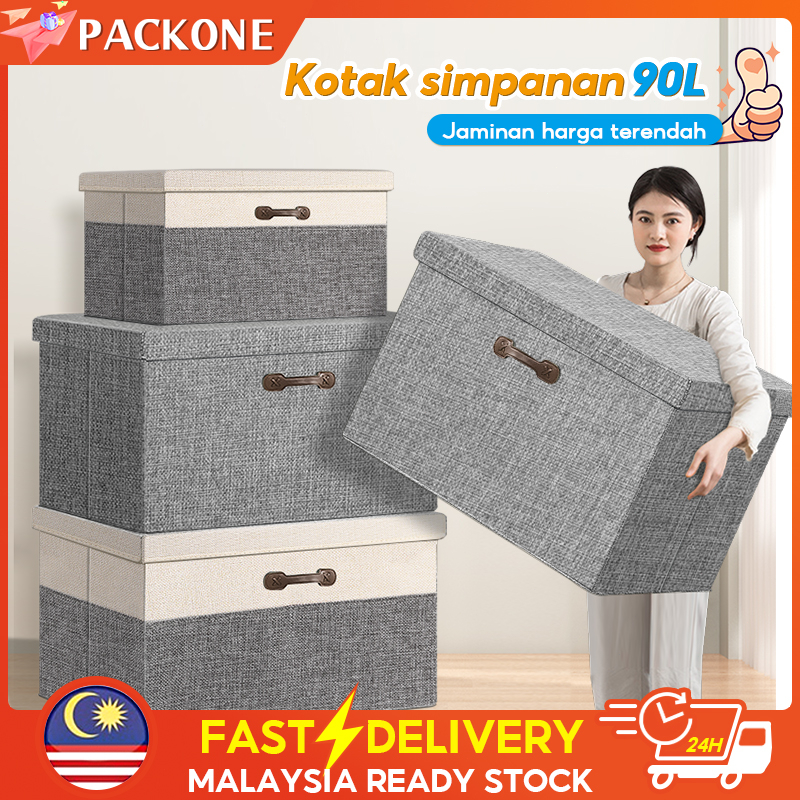 PACKONE Storage Box Foldable Wardrobe Clothes Organizer Fabric With ...